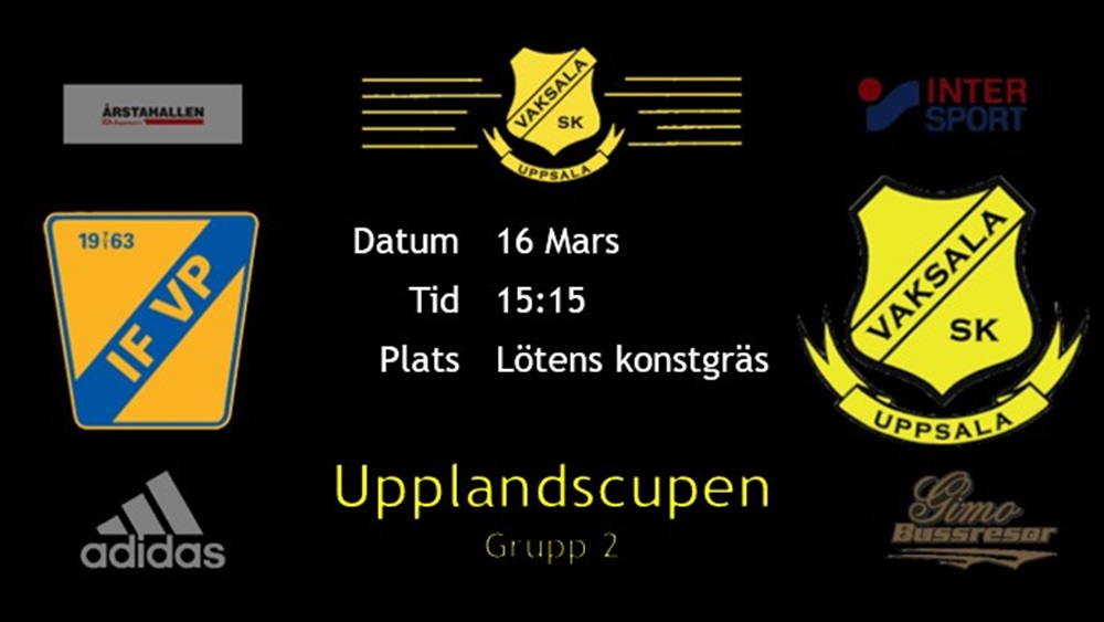 Andra matchen i cupen / Vaksala SK - Fotboll - Herr 1